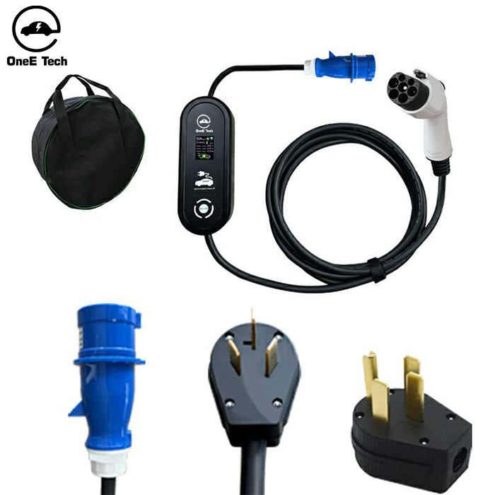OneE-EQ-P portable GBT EV Charger Level 2 (NEMA 10-32 32A 6.6KW) Porta ...