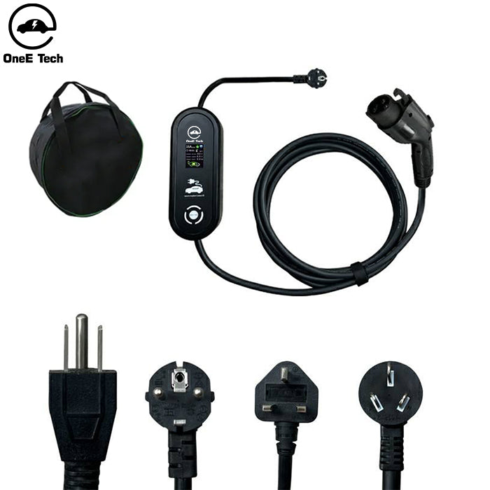 OneE-EQ-P J1772 16 Amp Level 2 EV Charger Current Switchable Plug 220V ...