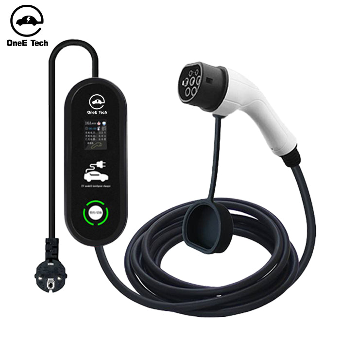 OneE-EQ-P Portable Type2 charger 3.5KW 16A level 2 EV charging pile ho ...